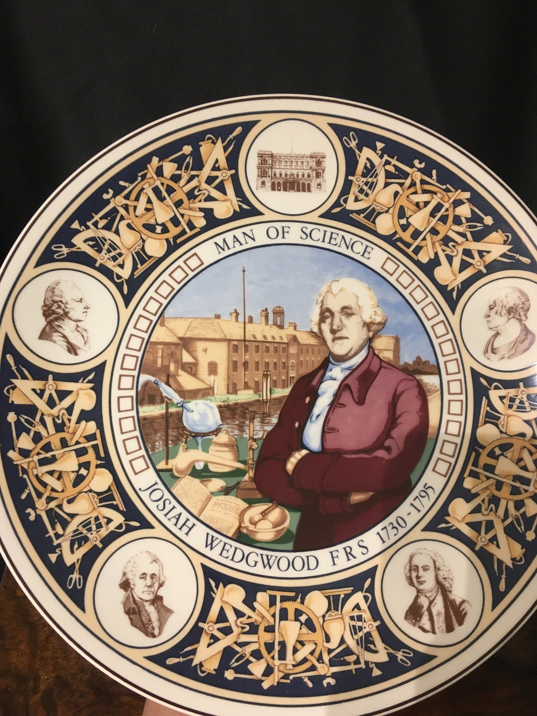 1 Wedgwood Man of Science Plate, Vintage Display Plate, Fine China ...