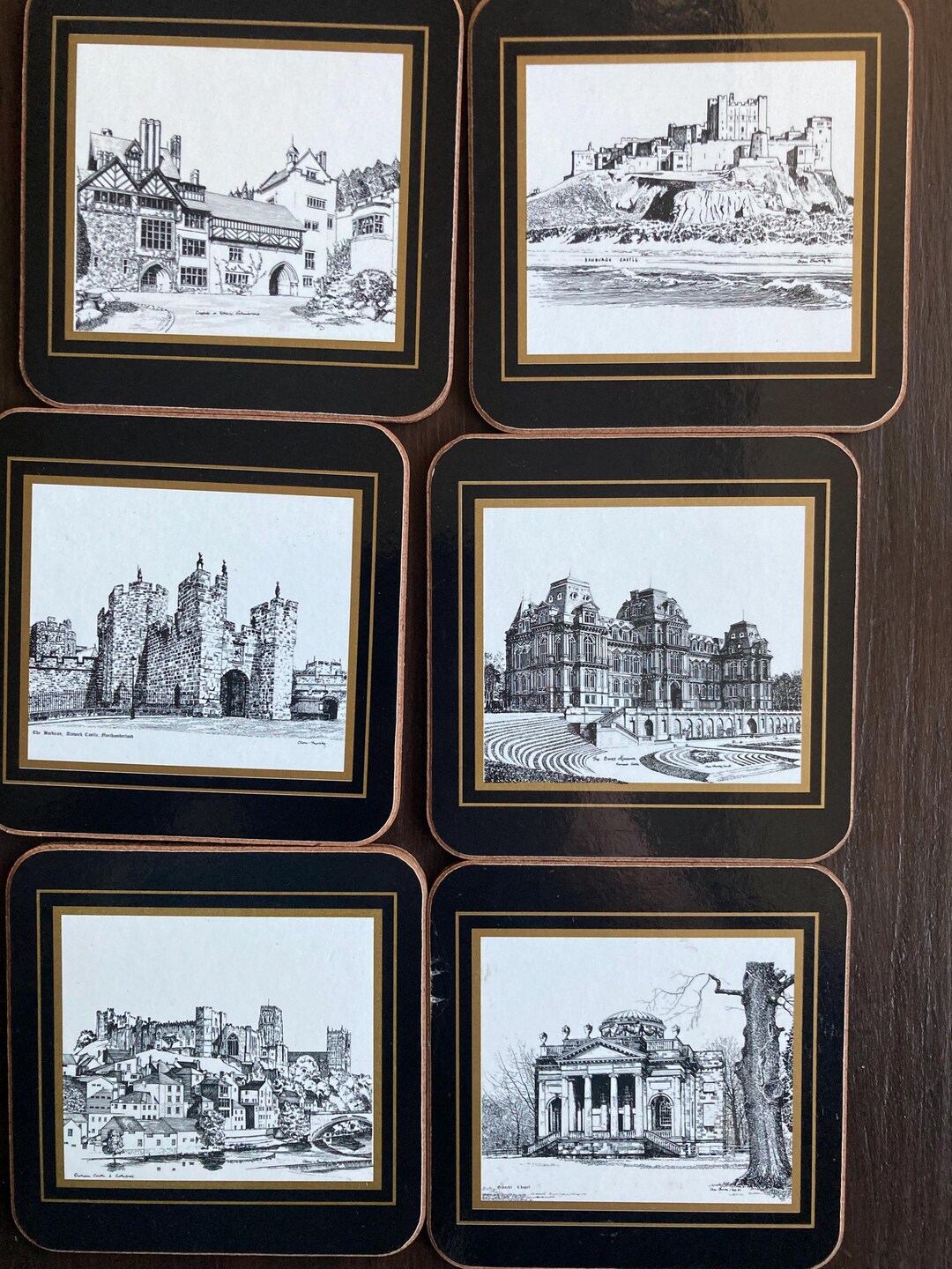 Stately Home Coasters , Castles of Northern England Set of Six Manor ...