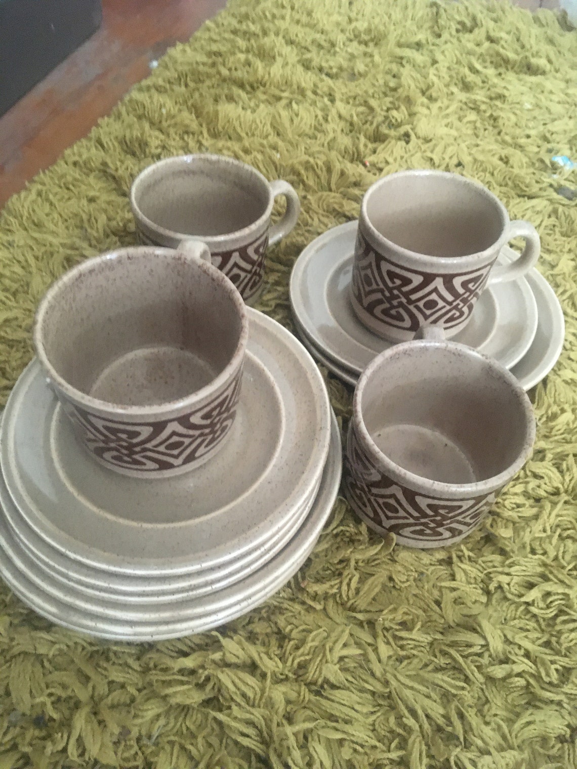 70s Coffee Mugs Tams Vintage Celtic Knotwork Trio, Cup Plate Saucer ...
