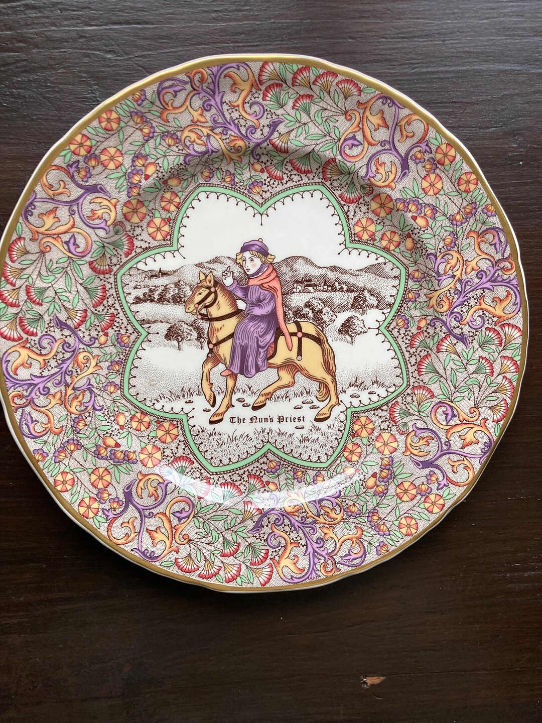 Vintage 1983 Mason's Ironstone Chaucer's Canterbury Pilgrims Plate. the ...