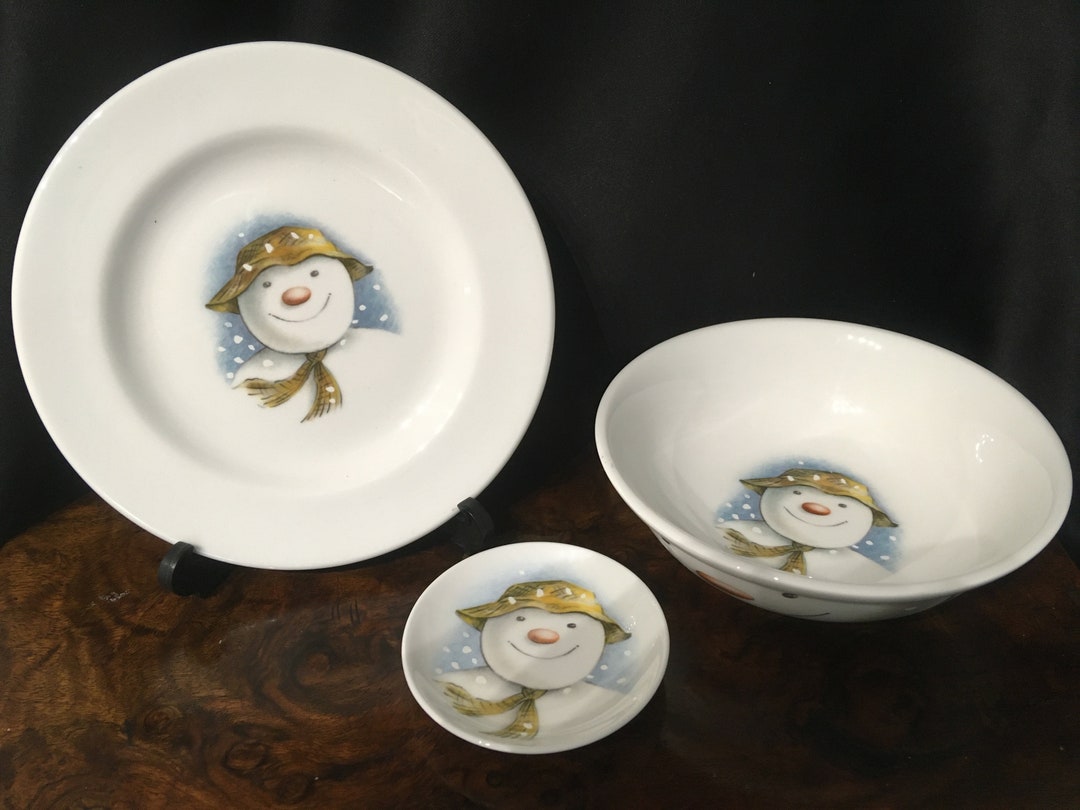 Royal Doulton THE SNOWMAN COLLECTION 3 Piecebowl and Plate - Etsy