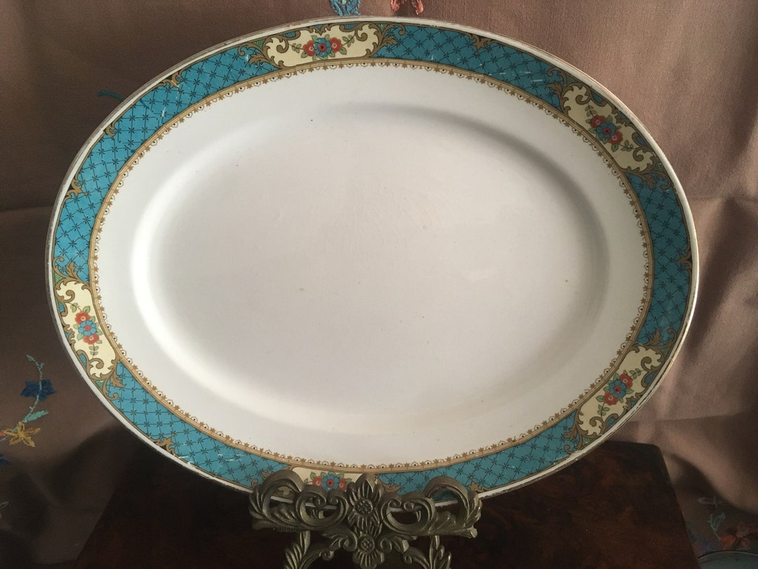Royal Staffordshire Meat Carving Plate Pottery Bone China Oval Plate ...