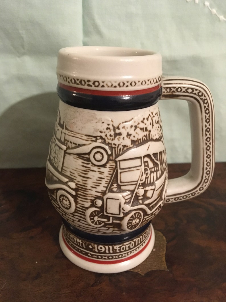 Vintage Avon 1982 Mini Stein Mug Under 1/2 Pint Automobiles Ford Cars ...