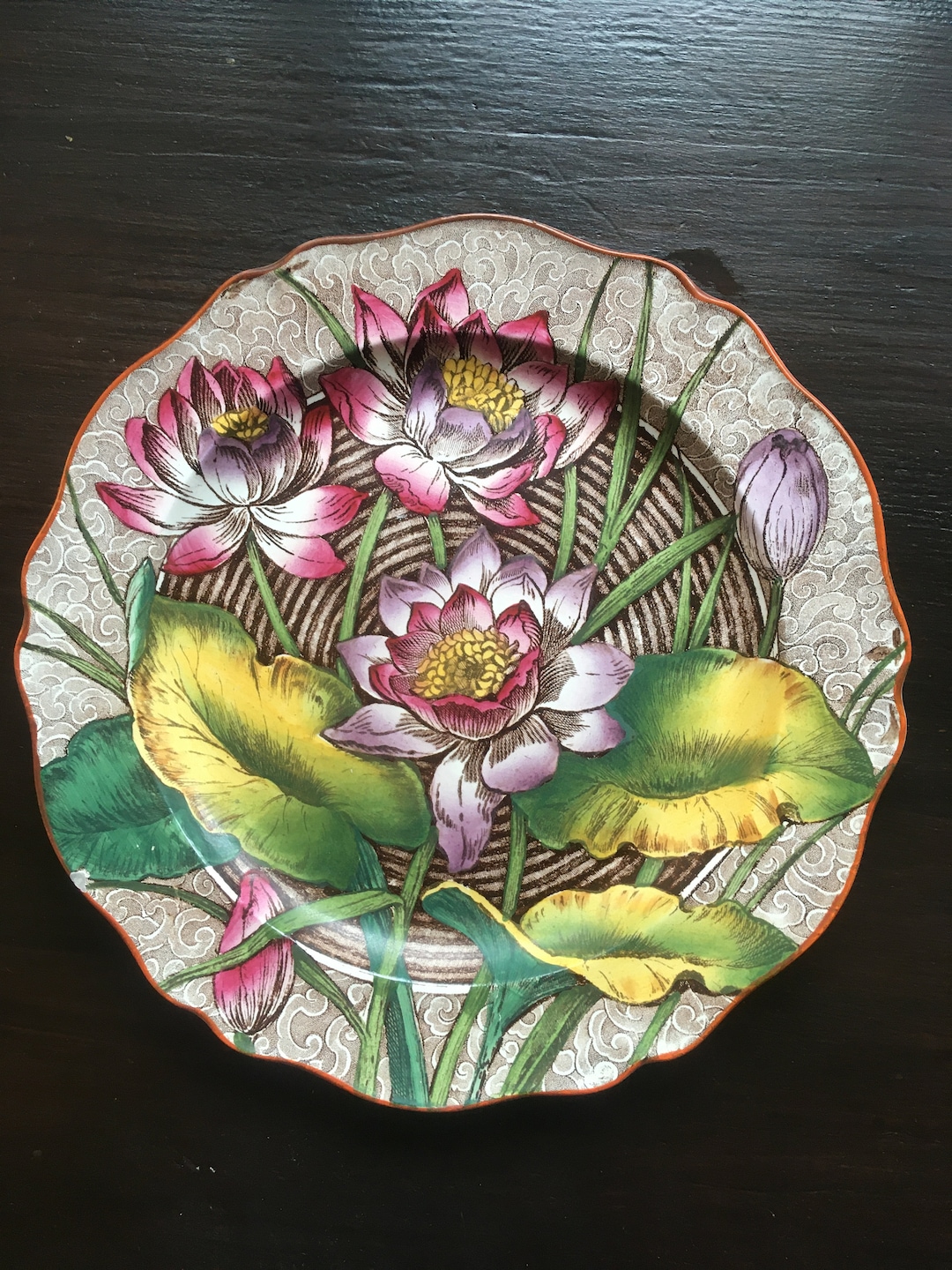 Vintage Hand-painted Floral Plate - Antique Wedgwood Water-lilly Decor ...