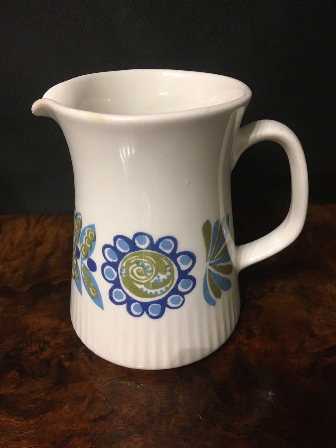 Milk Jug, Floral Creamer,figgjo Flint Tor Viking Jug, Milk Jug, - Etsy