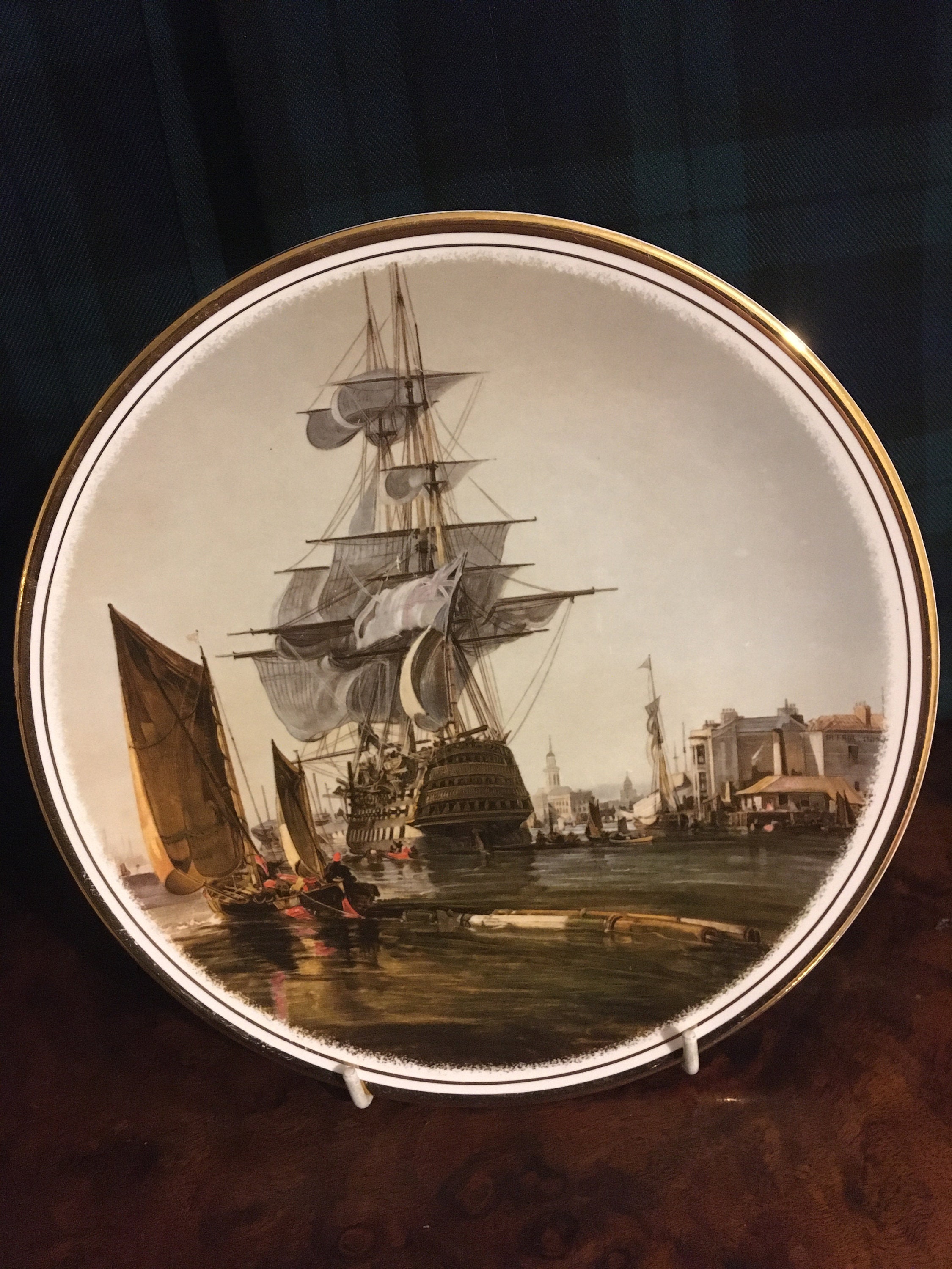 Edwardian return to Harbour Fine Bone China Plate, John Ward Painter ...