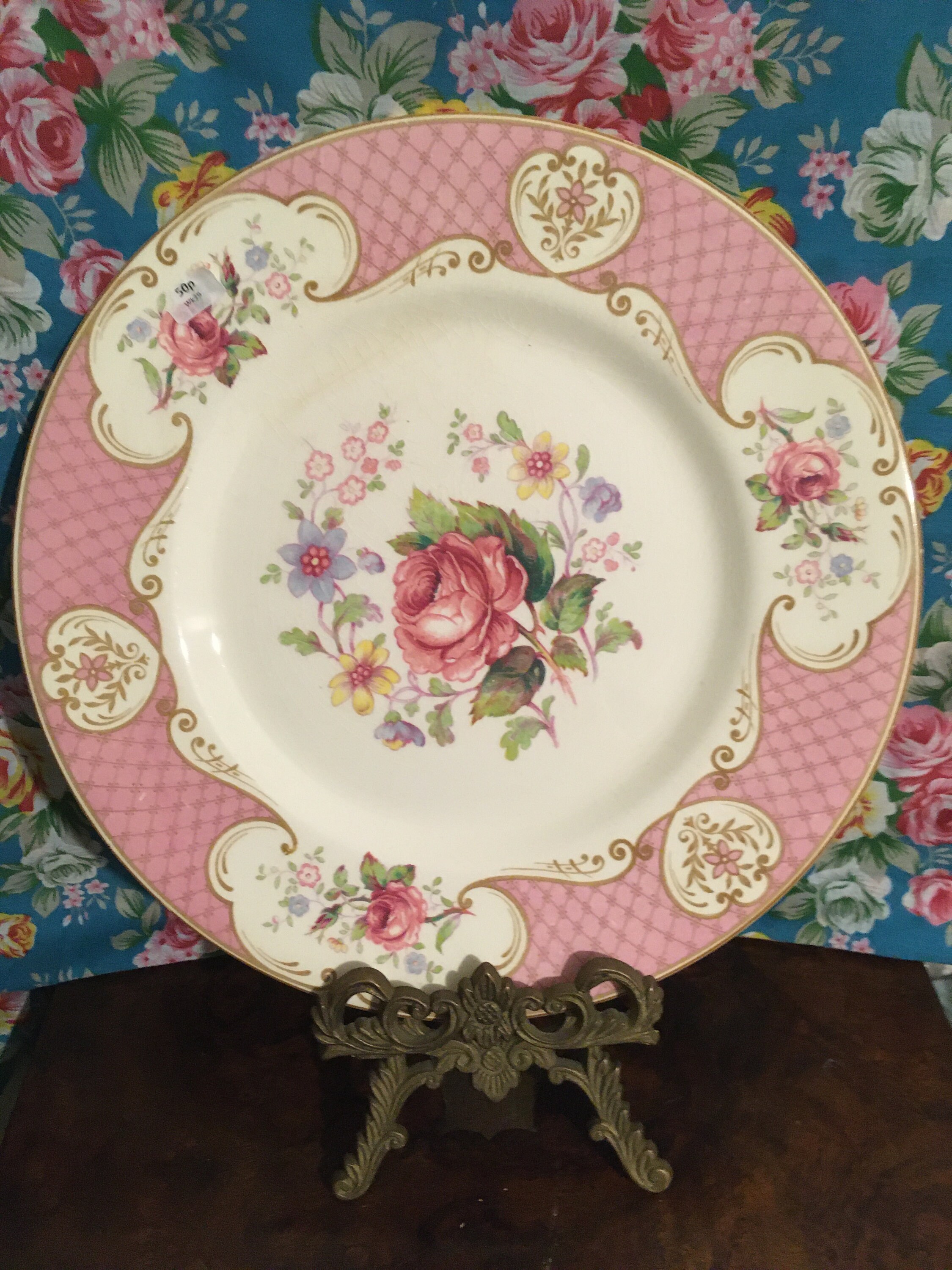 Antique Floral Myott Dinner Plates, Set of 3, Staffordshire Rose ...