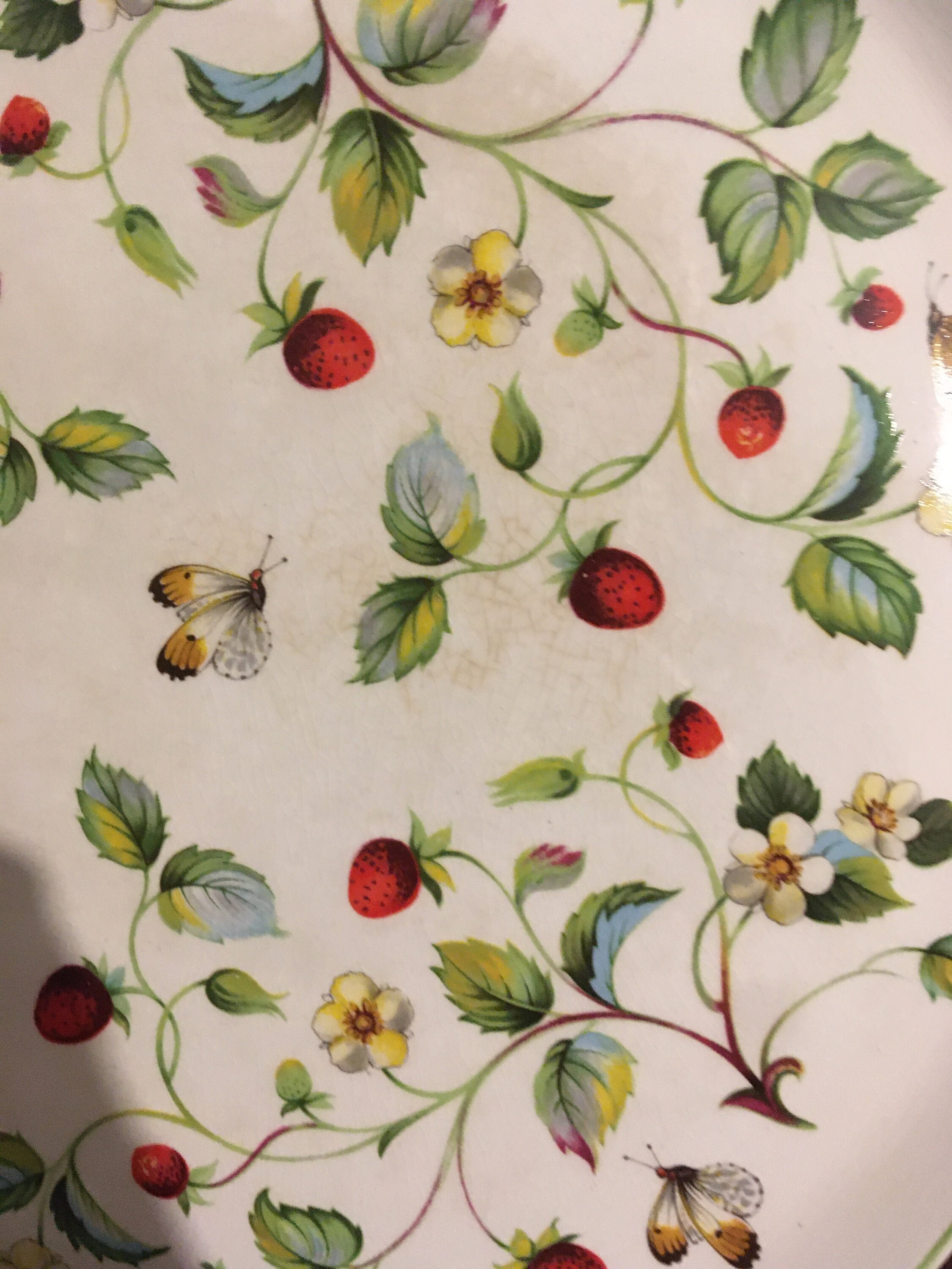 Old Foley James Kent Strawberry Floral Serving Plate Dish - Etsy