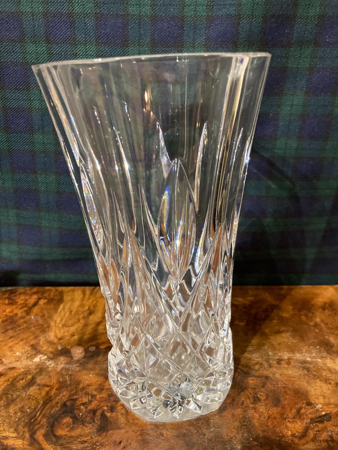 Vintage Royal Crystal Rock Cut Crystal Vase, Italian Glassware Vase ...