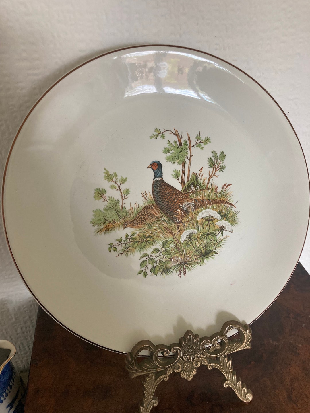Vintage 1960s Pheasant Game Birds Fowl Plate Bavaria Germany Decor ...