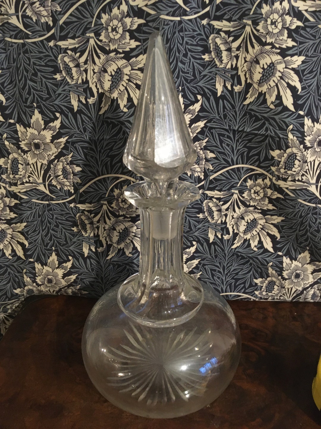 Antique Cut Glass Decanter, Vintage Liquor Bottle, Classic Barware ...