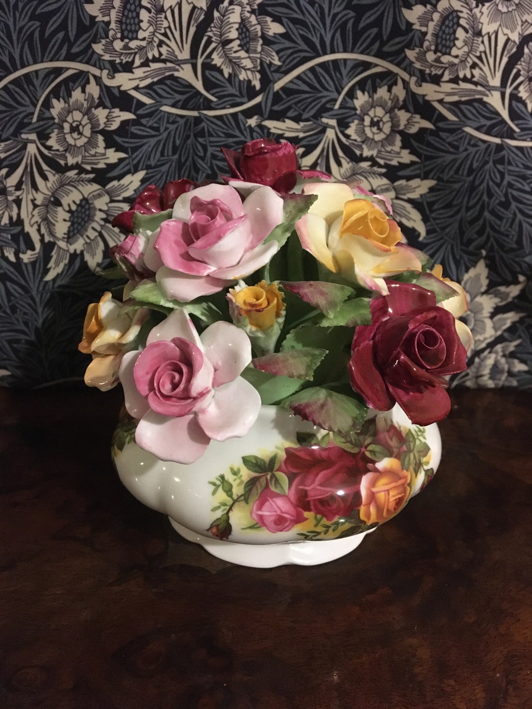 VERY RARE Royal Albert Old Country Roses Large Size Posy Flower Bouquet ...