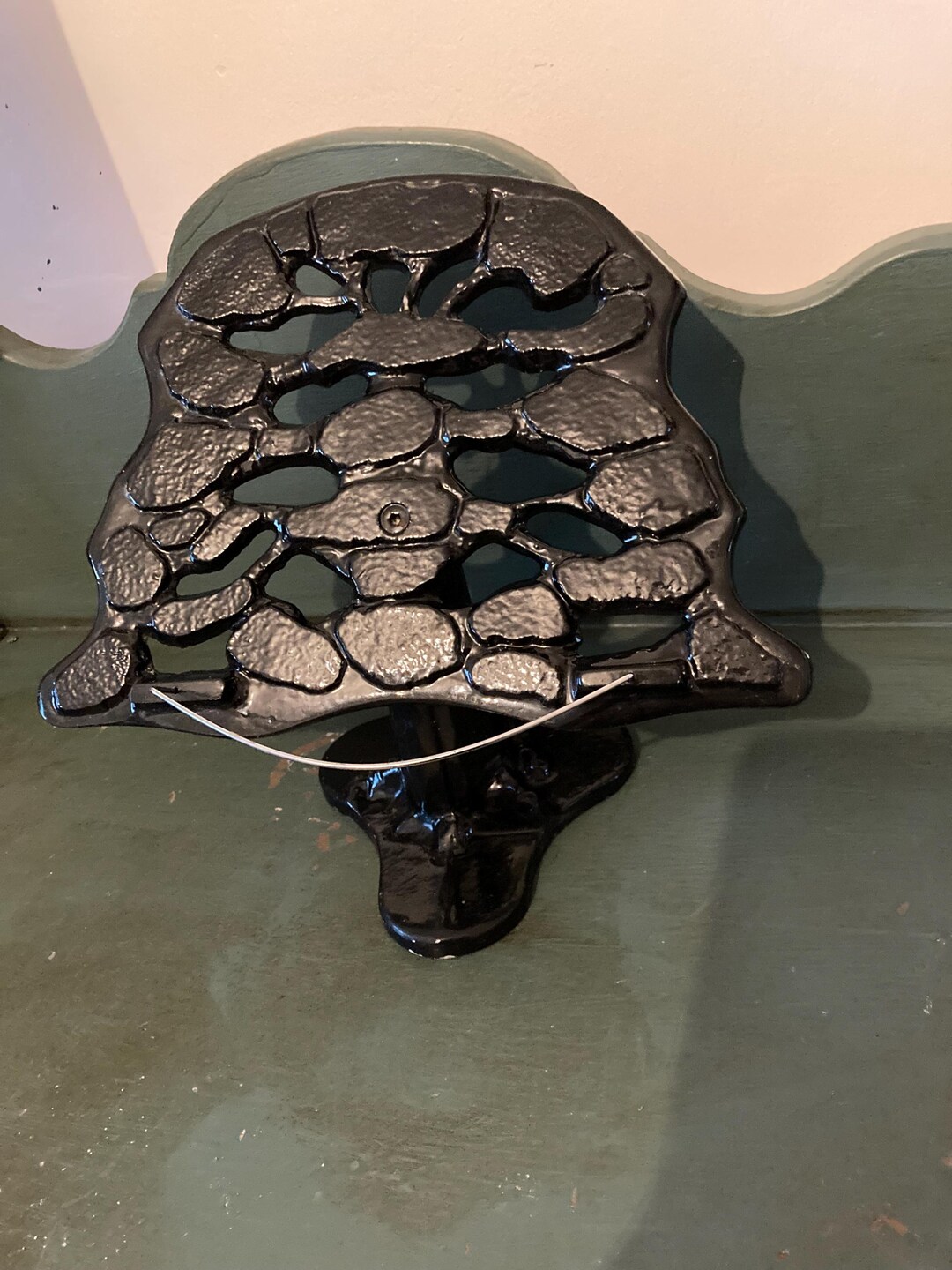 Vintage Recipe Stand With Black Oak Tree Design, Cast Metal Cookbook ...