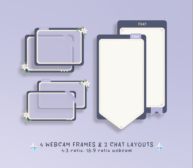 Genshin Twitch Overlay, Purple Lilac Notification Panels & Extra Assets ...