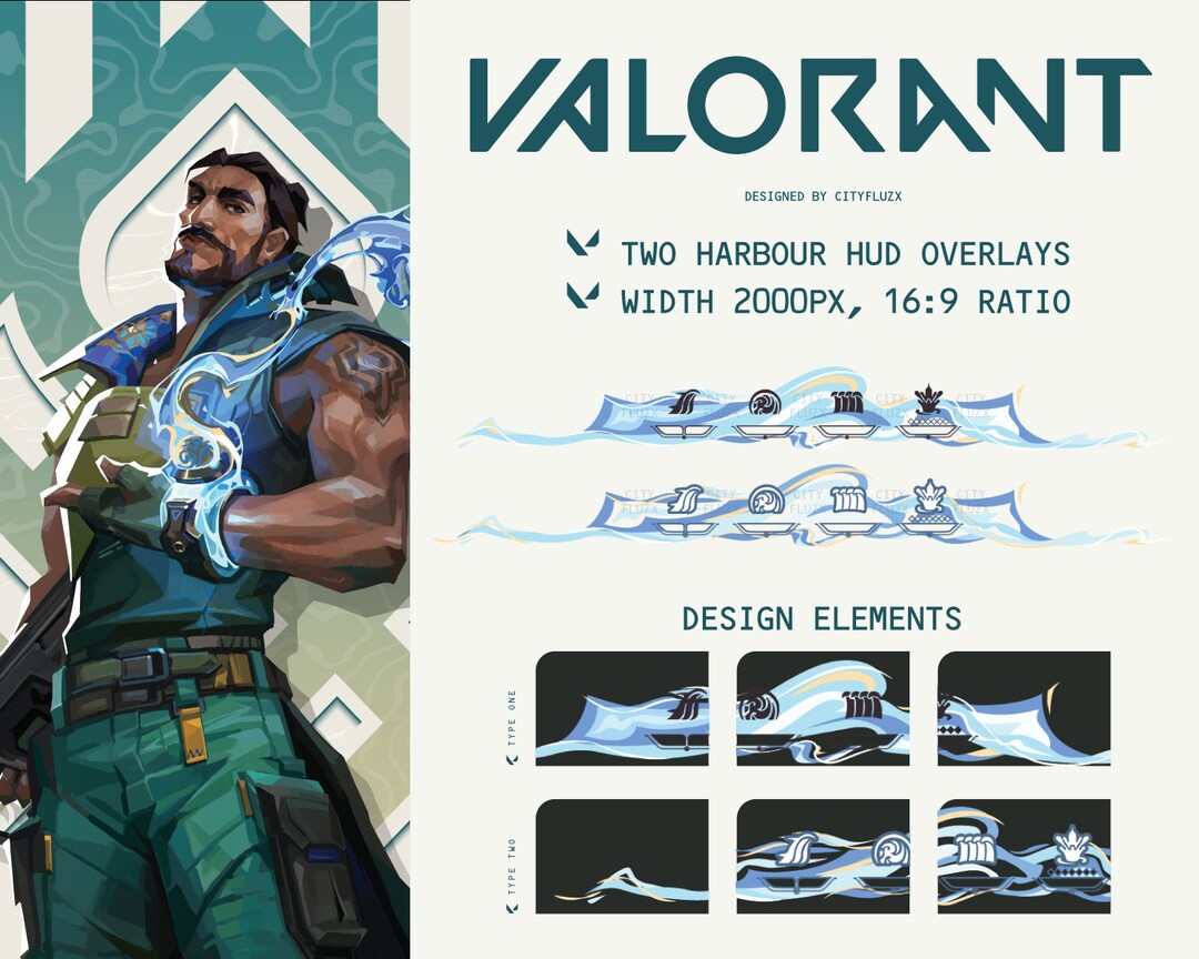 Valorant Harbour HUD Overlay | Instant Download | for Twitch Youtube ...