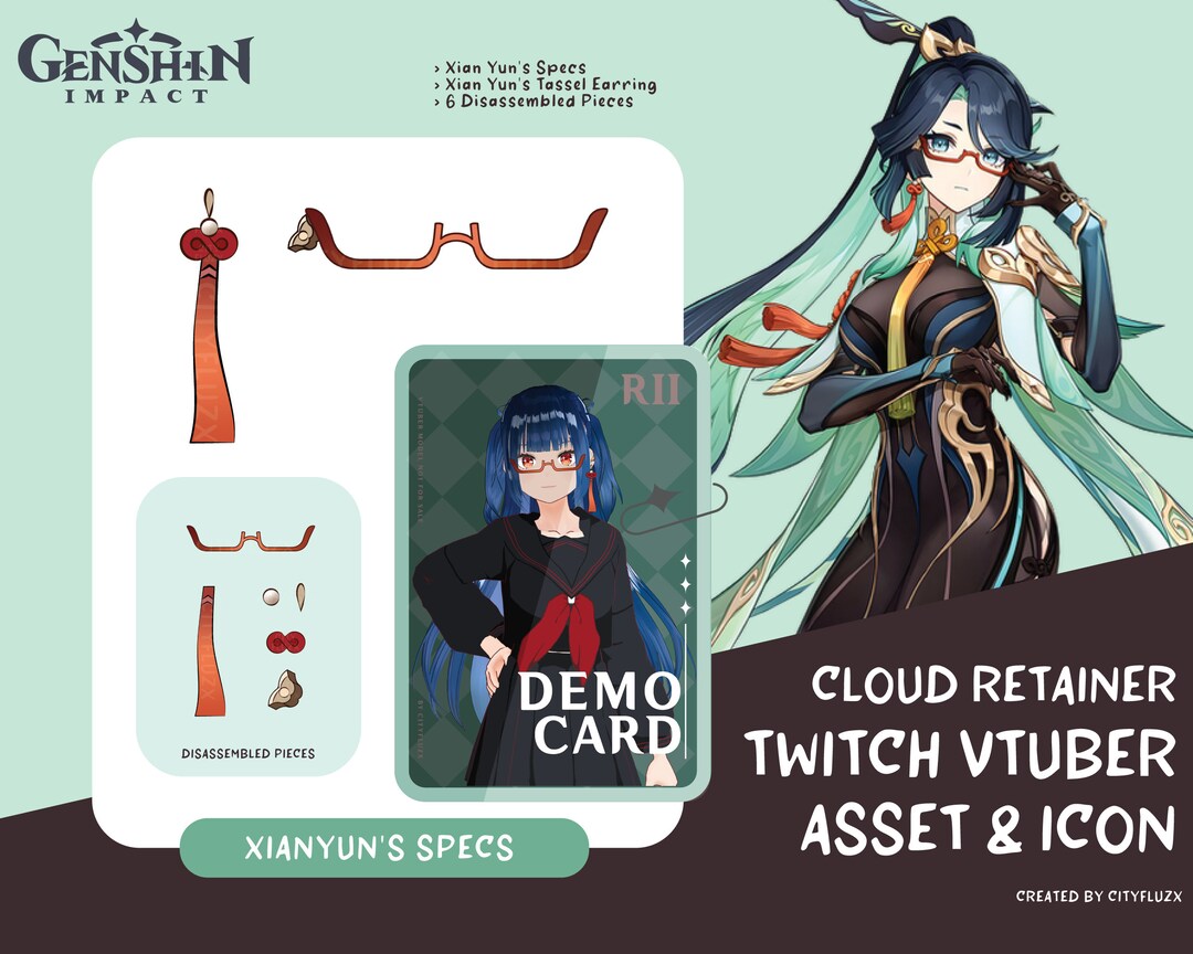 Cloud Retainer Spectacles Vtuber Asset 2D PNG Xian Yun | Instant ...