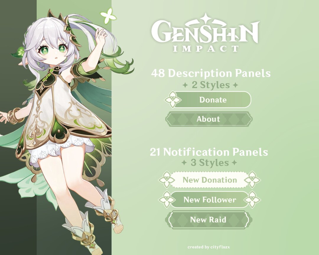 Genshin Impact Twitch Stream Panel INSTANT DOWNLOAD! | 69 Assets 5 ...