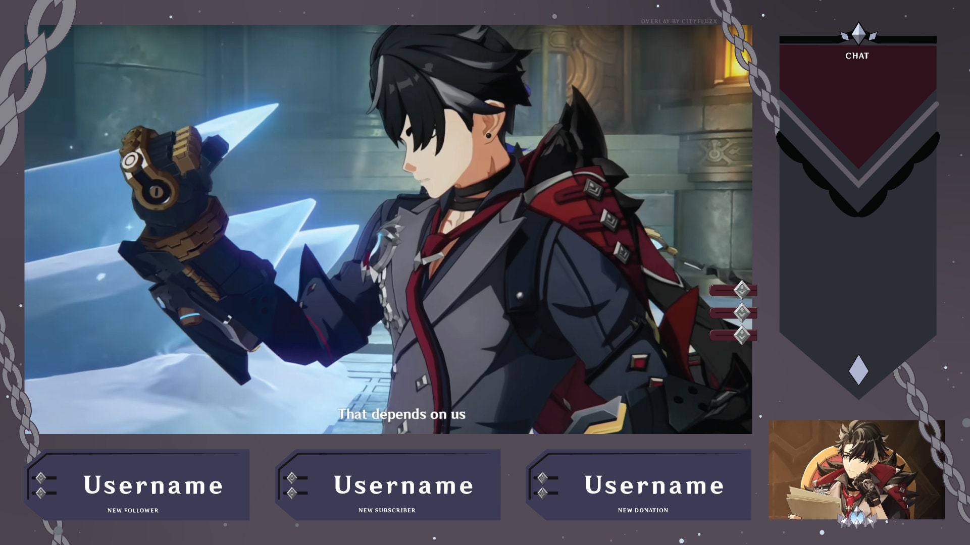 Wriothesley Stream Overlay Genshin Impact | DIY Chat Panels Assets ...