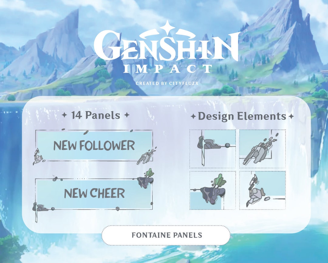 Fontaine Ruins Genshin Impact Stream Panels | Instant Download | Twitch ...