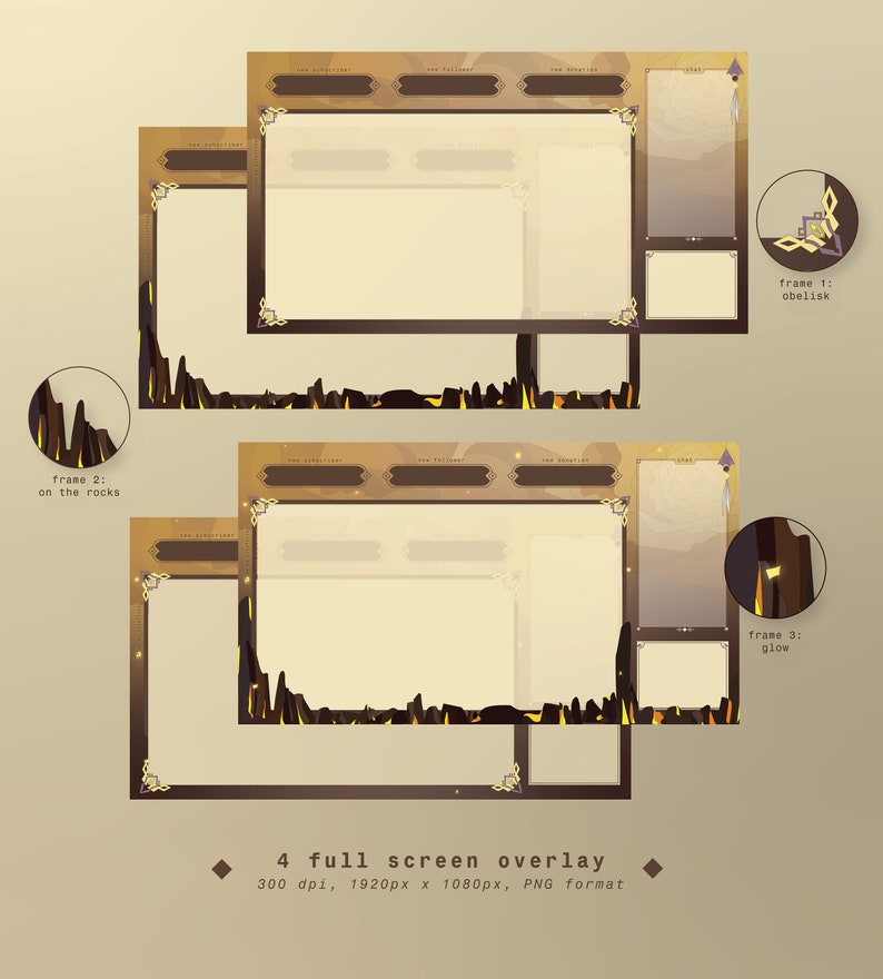 Genshin Zhongli Obelisk Twitch Overlay Notification Panels & - Etsy