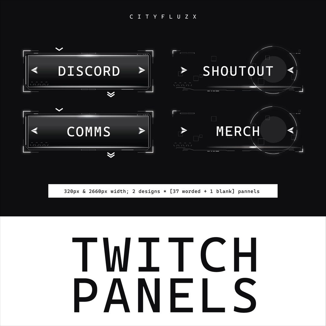 Black Futuristic High-tech Panel | INSTANT DOWNLOAD | Aesthetic Cool ...