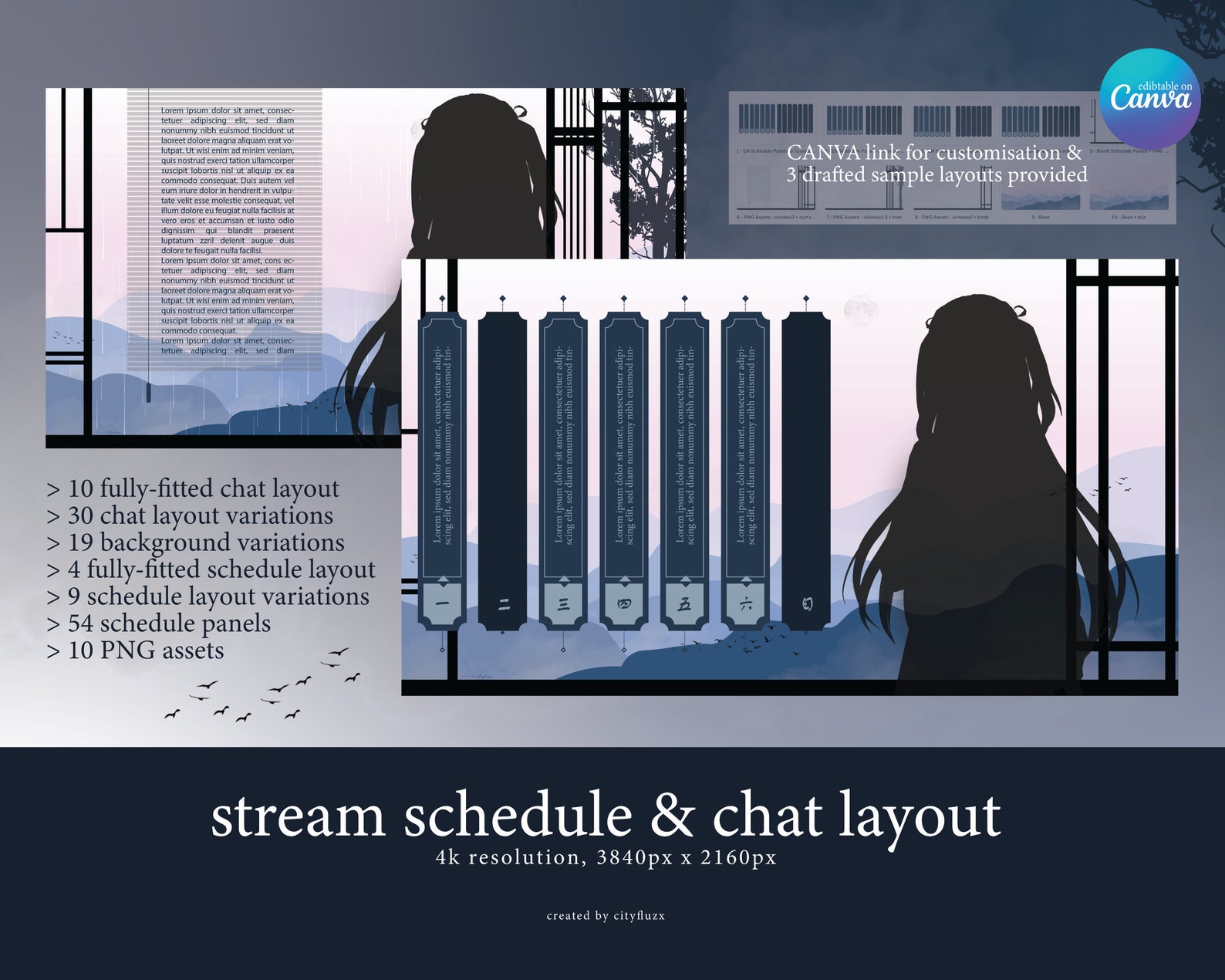Blue Valley Stream Schedule & Stream Chat | Customisable DIY Overlay ...