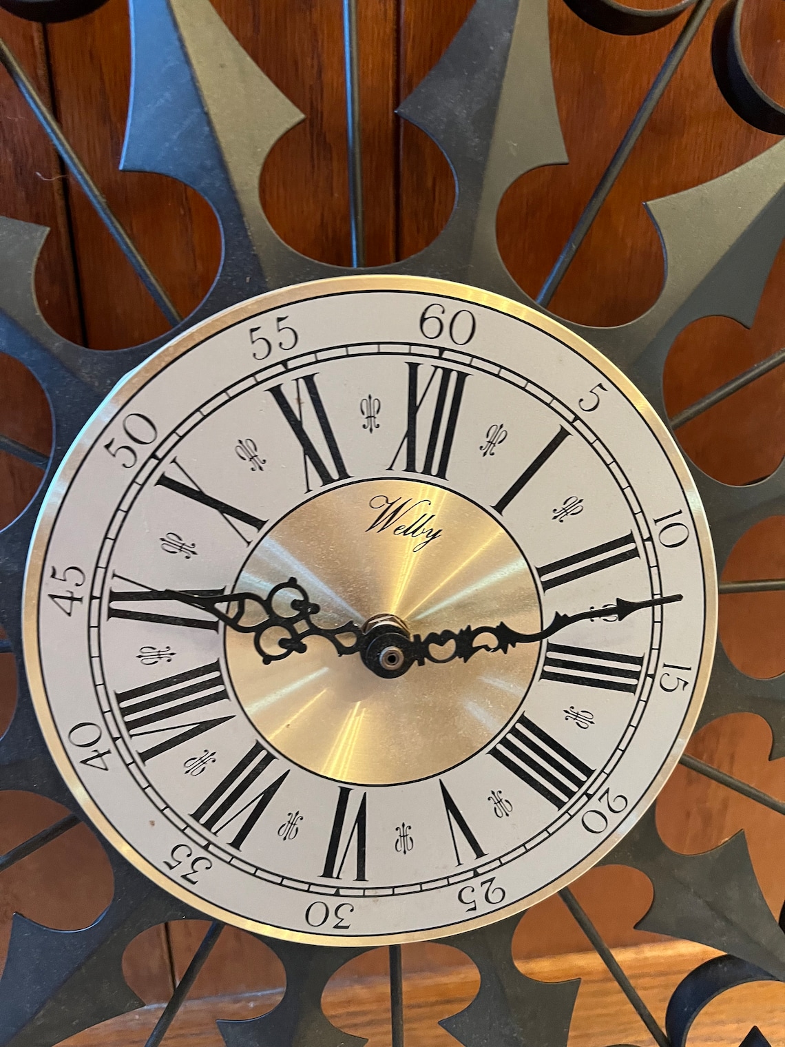 Welby MCM Wrought Iron Metal Vintage Atomic Starburst Wall Clock - Etsy