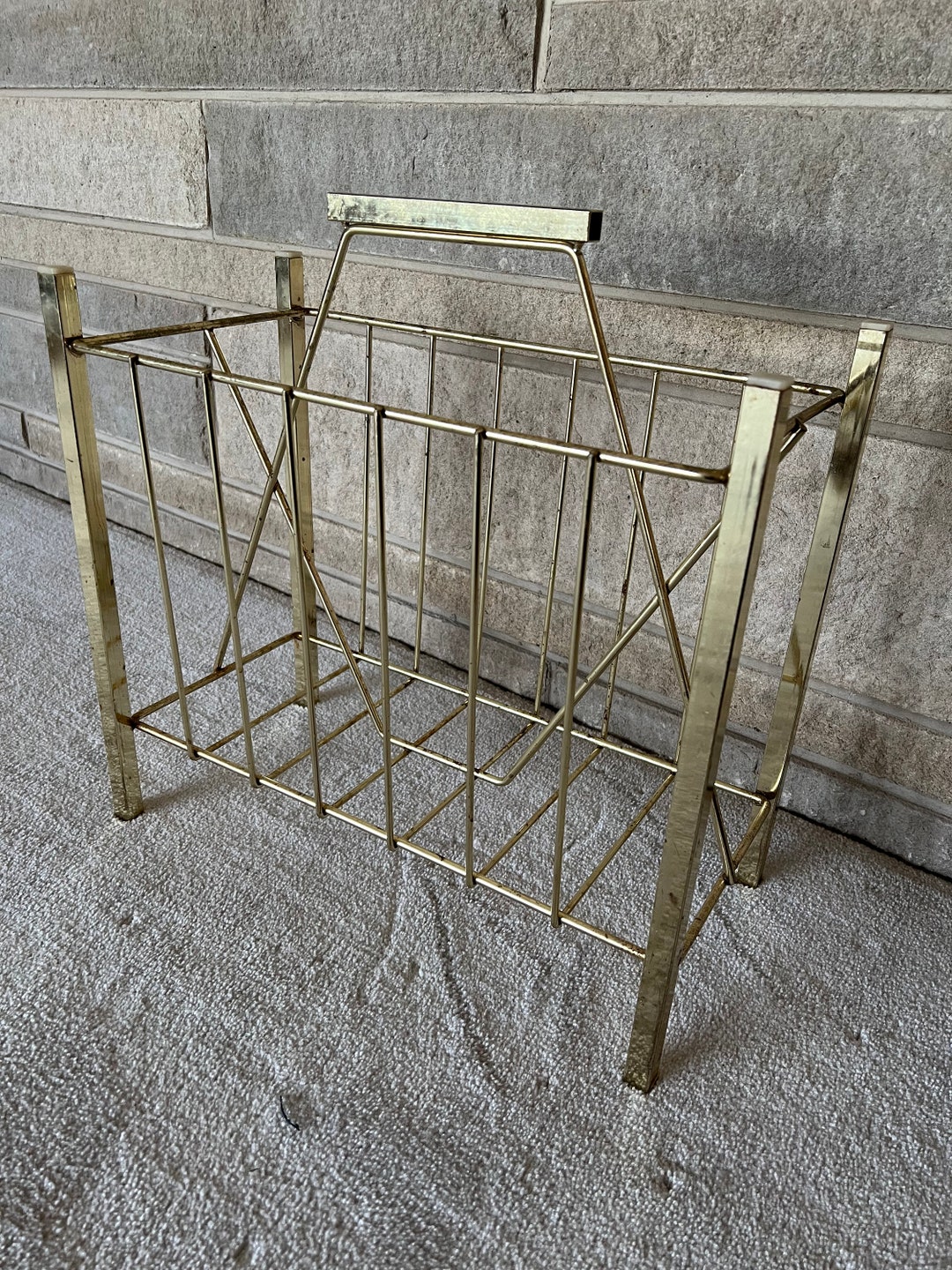 Midcentury Metal Magazine Rack, Album Rack - Etsy