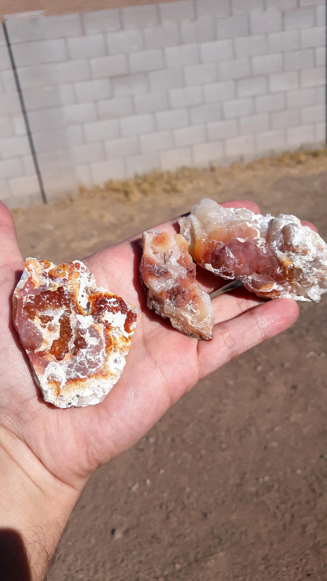 Three Arizona Fire Agate Chalcedony Specimens - Etsy