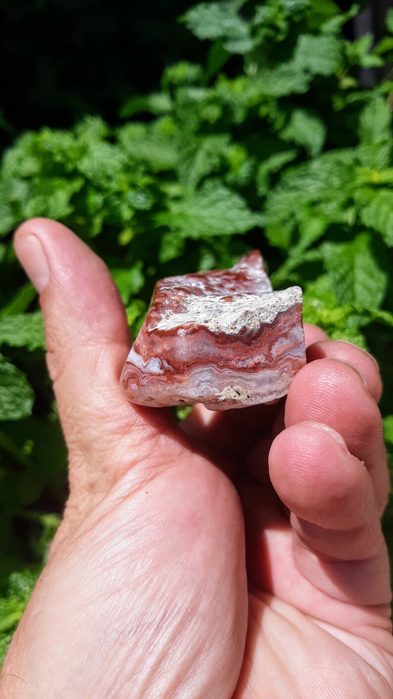 Two Faced and Polished Arizona Fire Agate Chalcedony Specimems lapidary ...