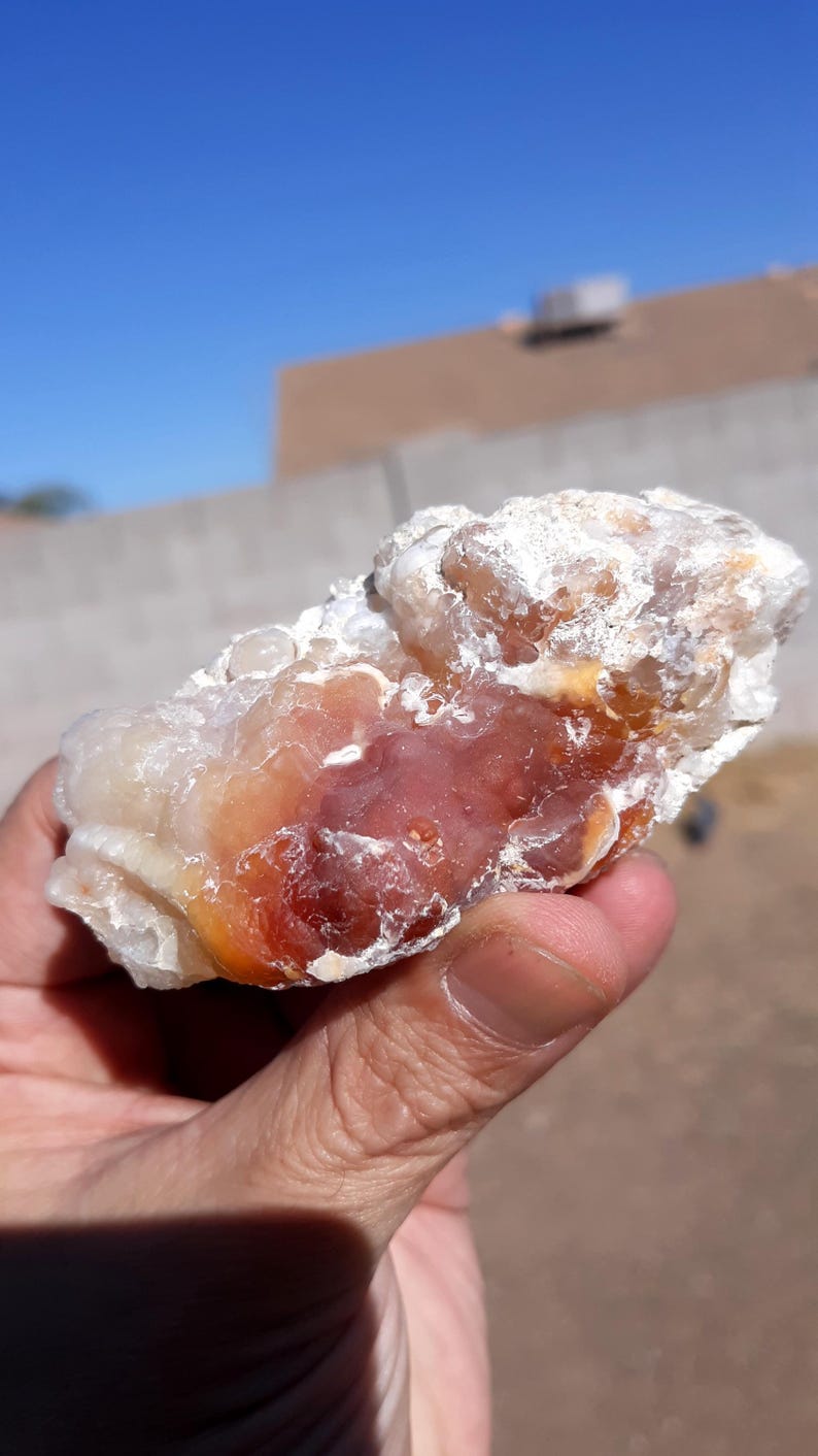 Three Arizona Fire Agate Chalcedony Specimens - Etsy