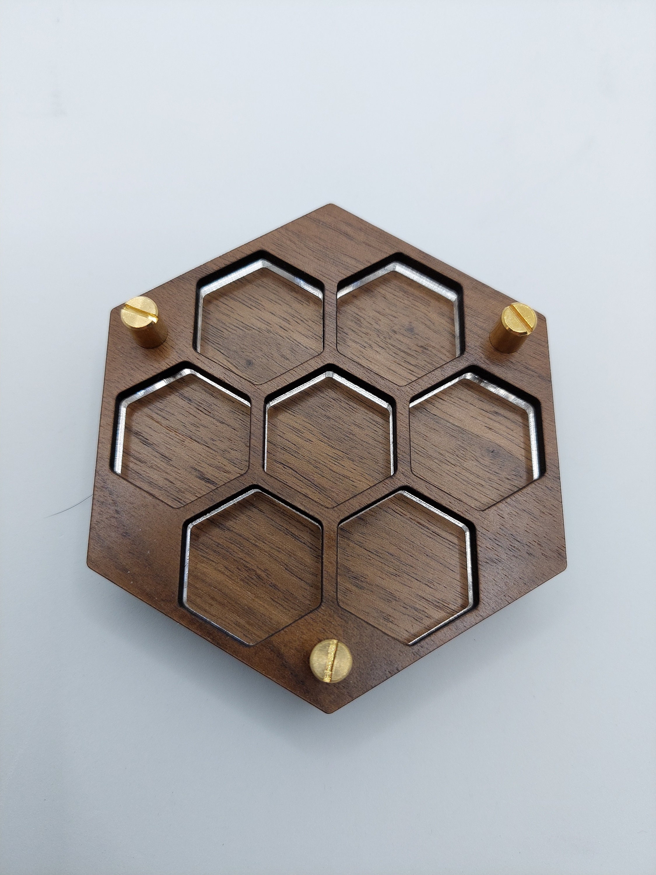 Customizable Hardwood Hex Dice Display Tray Premium Dungeons - Etsy