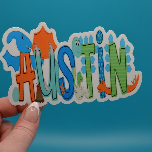 Dinosaur Name Tags - Etsy