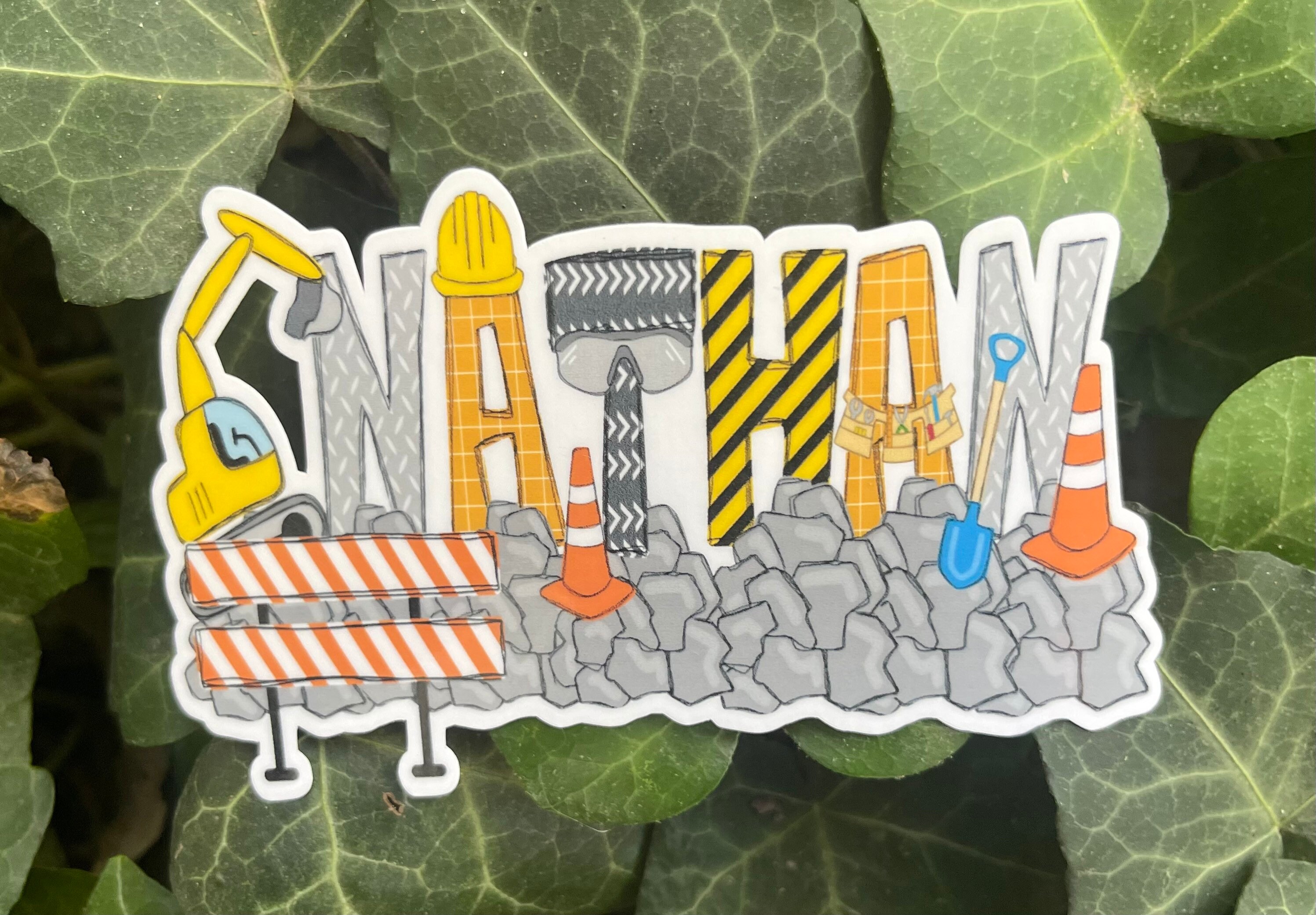Construction Stickers Personalized Construction Stickers - Etsy
