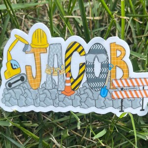 Construction Stickers Personalized Construction Stickers - Etsy
