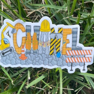 Construction Stickers Personalized Construction Stickers - Etsy