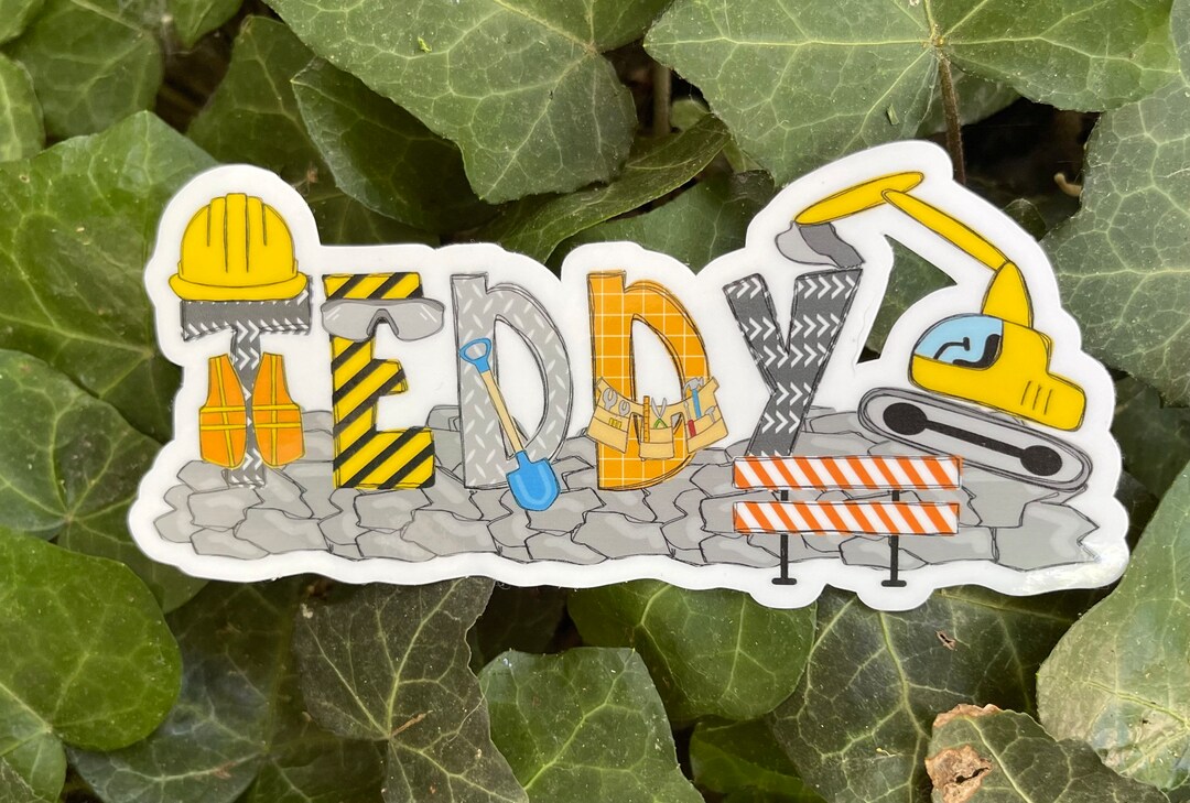 Construction Stickers Personalized Construction Stickers - Etsy