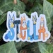 Blue Dog Sticker Personalized Sticker Name Stickers Bluey - Etsy