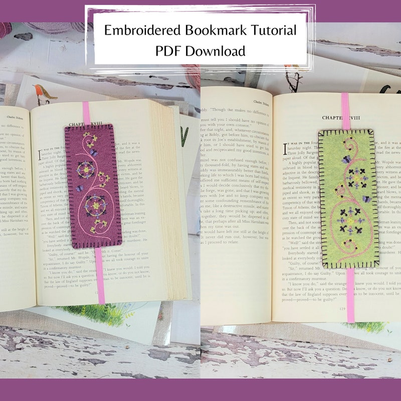 Embroidered Bookmark - Etsy