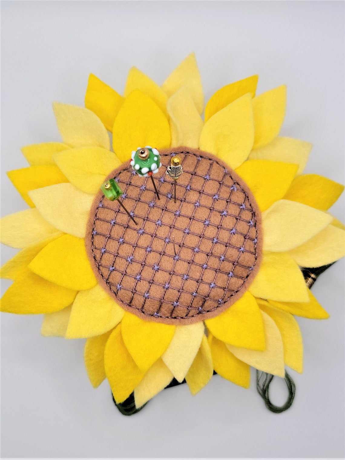 PDF Pattern for Sunflower Pin Cushion; Felt Pin Cushion; Homemade Pin Cushion; Unique Pin ...