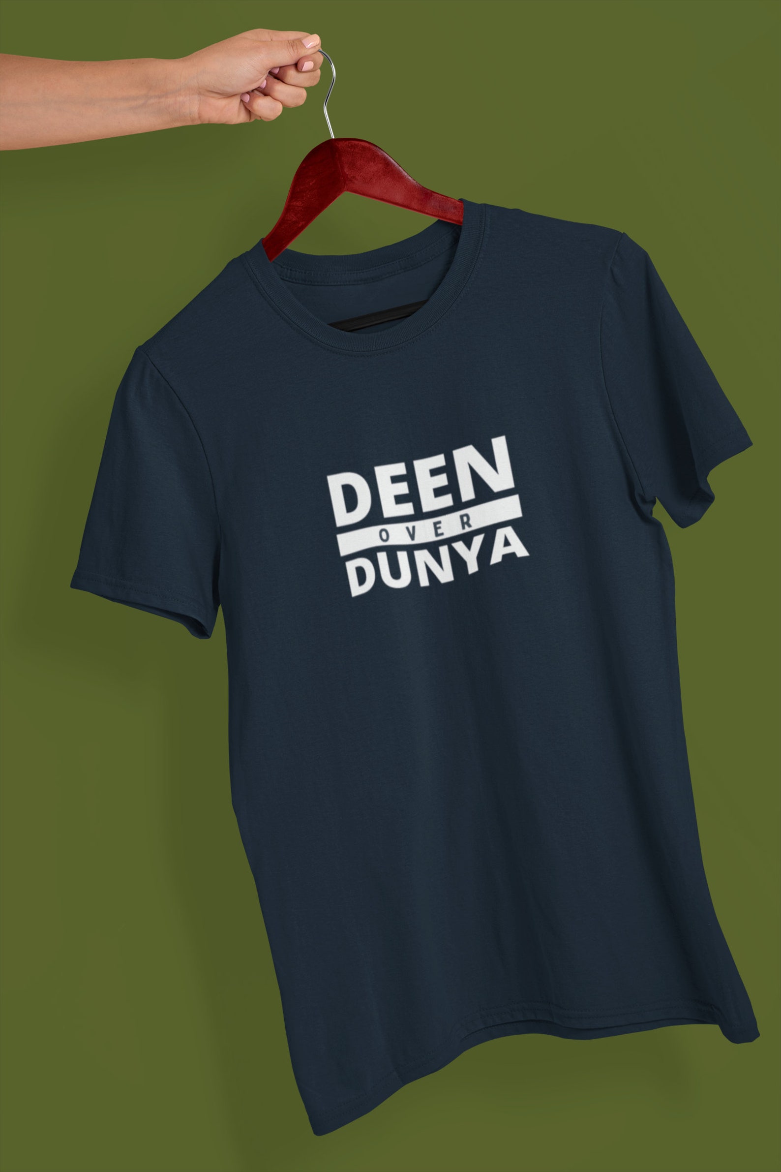 Mens Islamic T-shirt deen Over Dunya Faith Deen Islam Muslim Apparel ...