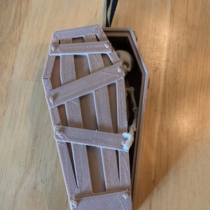 Spooky Peeking Skeleton Casket Coffin Ornament - Great Novelty ...