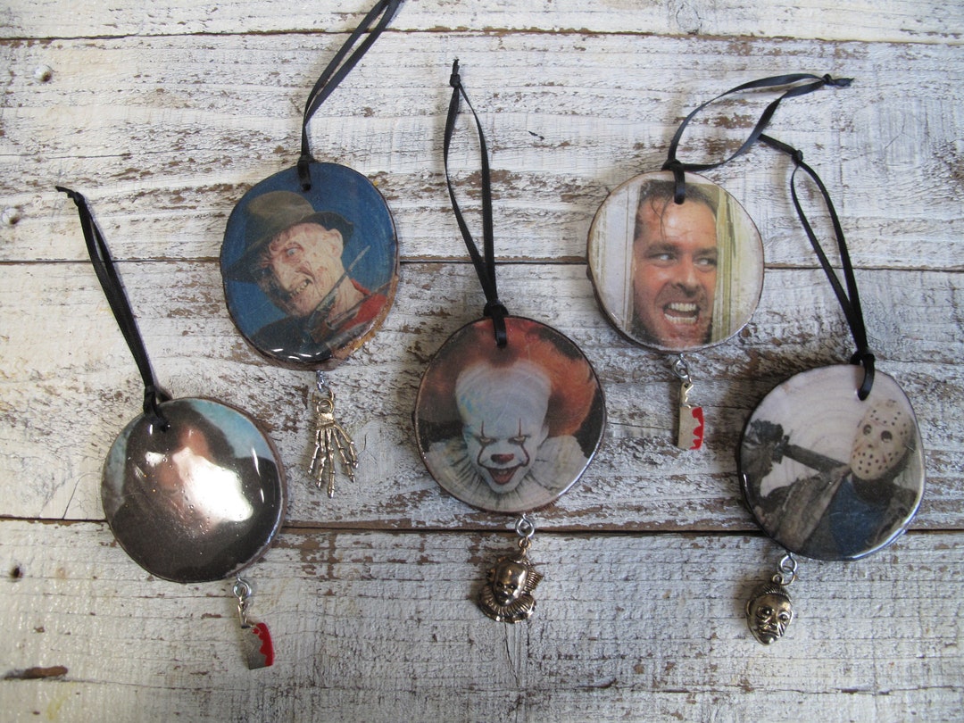 Handcrafted-creepy Contemporary Horror Character Ornaments - Hauntingly ...