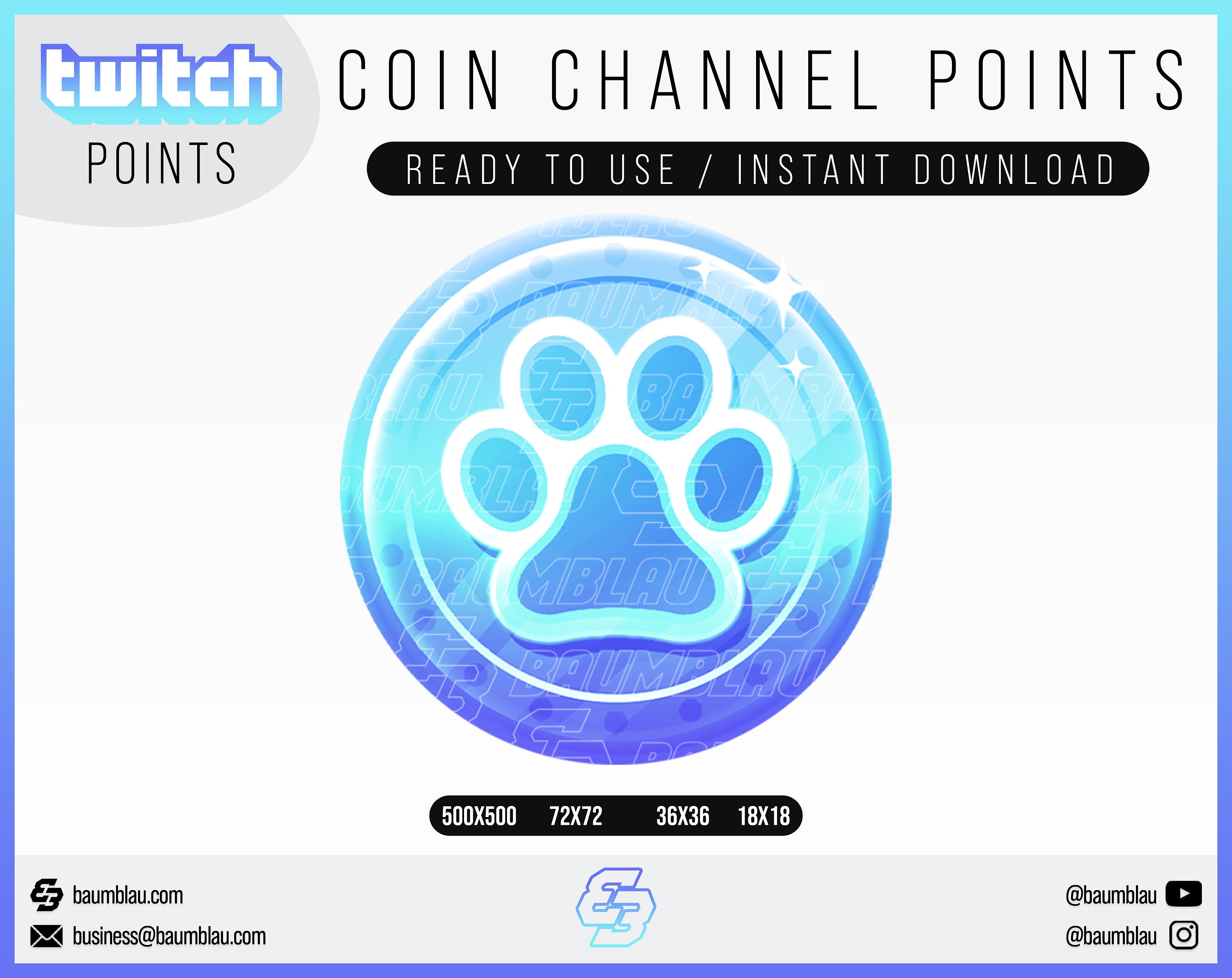Twitch Emote Pet Coin Emote blue Twitch Emote/badge Coin - Etsy Australia