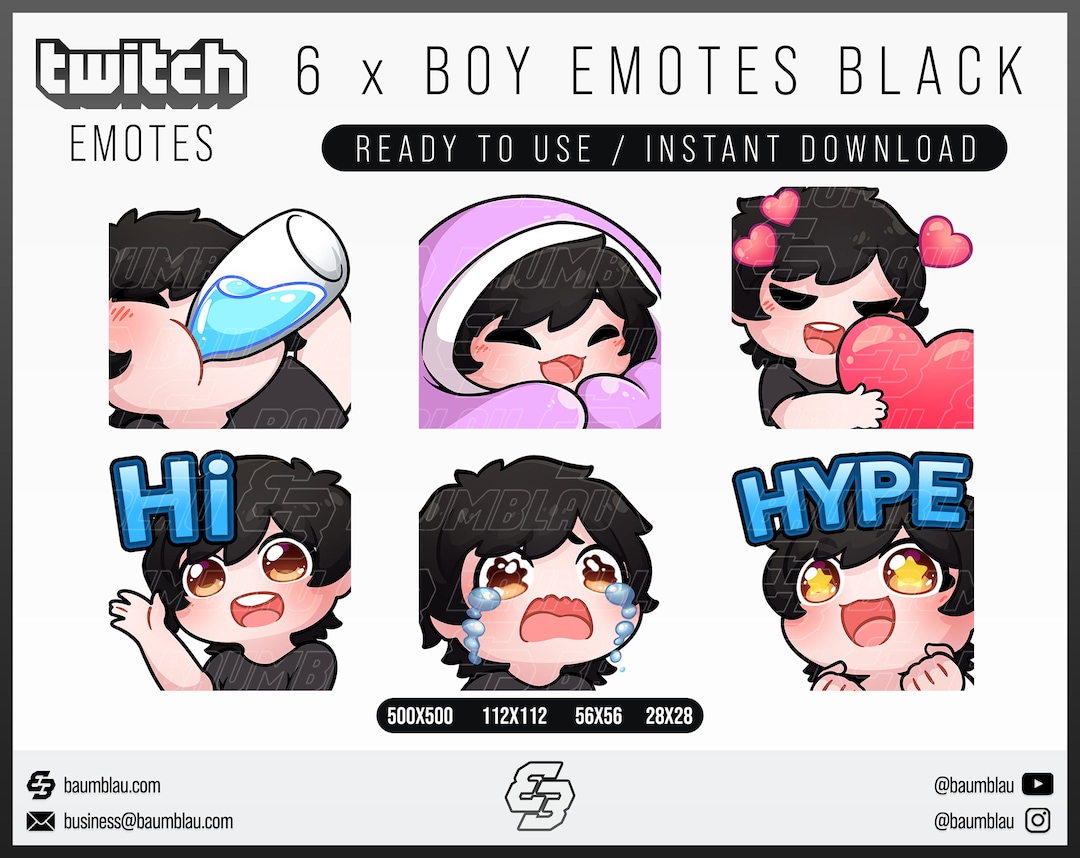 Twitch Emotes, Twitch Sub Emotes, Discord Emotes, Text Emotes, Boy ...