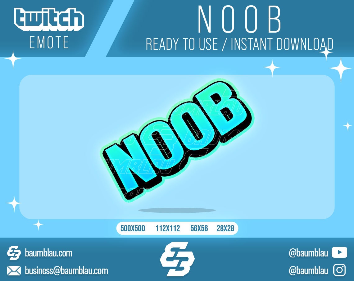 Twitch Emote Twitch noob Emote / Badge Twitch | Etsy
