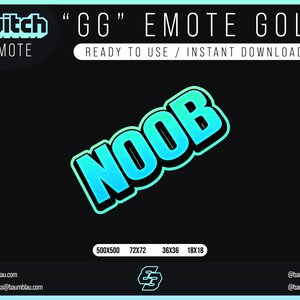 Twitch Emote | Twitch "noob" Emote / Badge | Twitch Streamer Emote ...