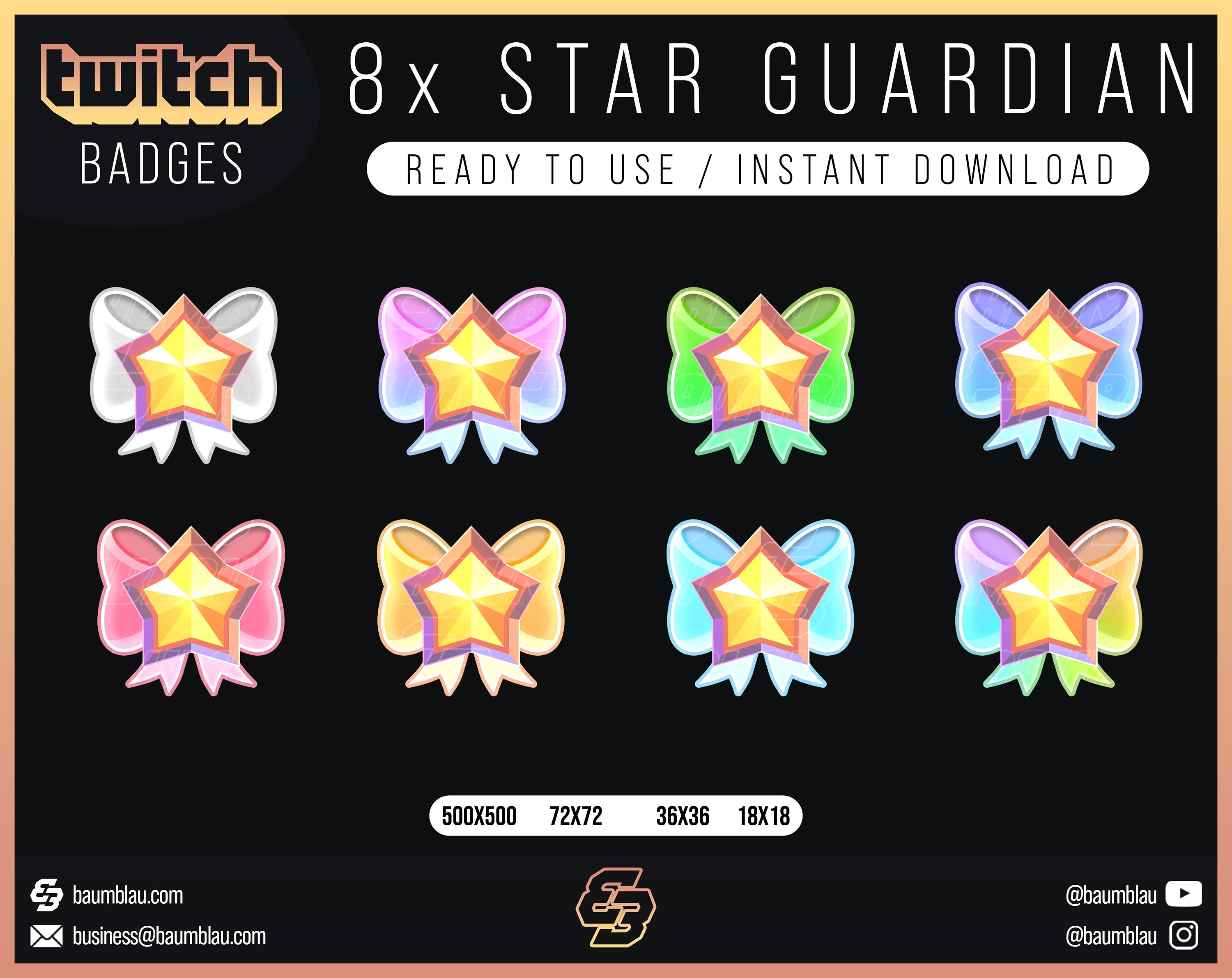 League of Legends Star Guardian Badges 8 X Different Star Guardian ...