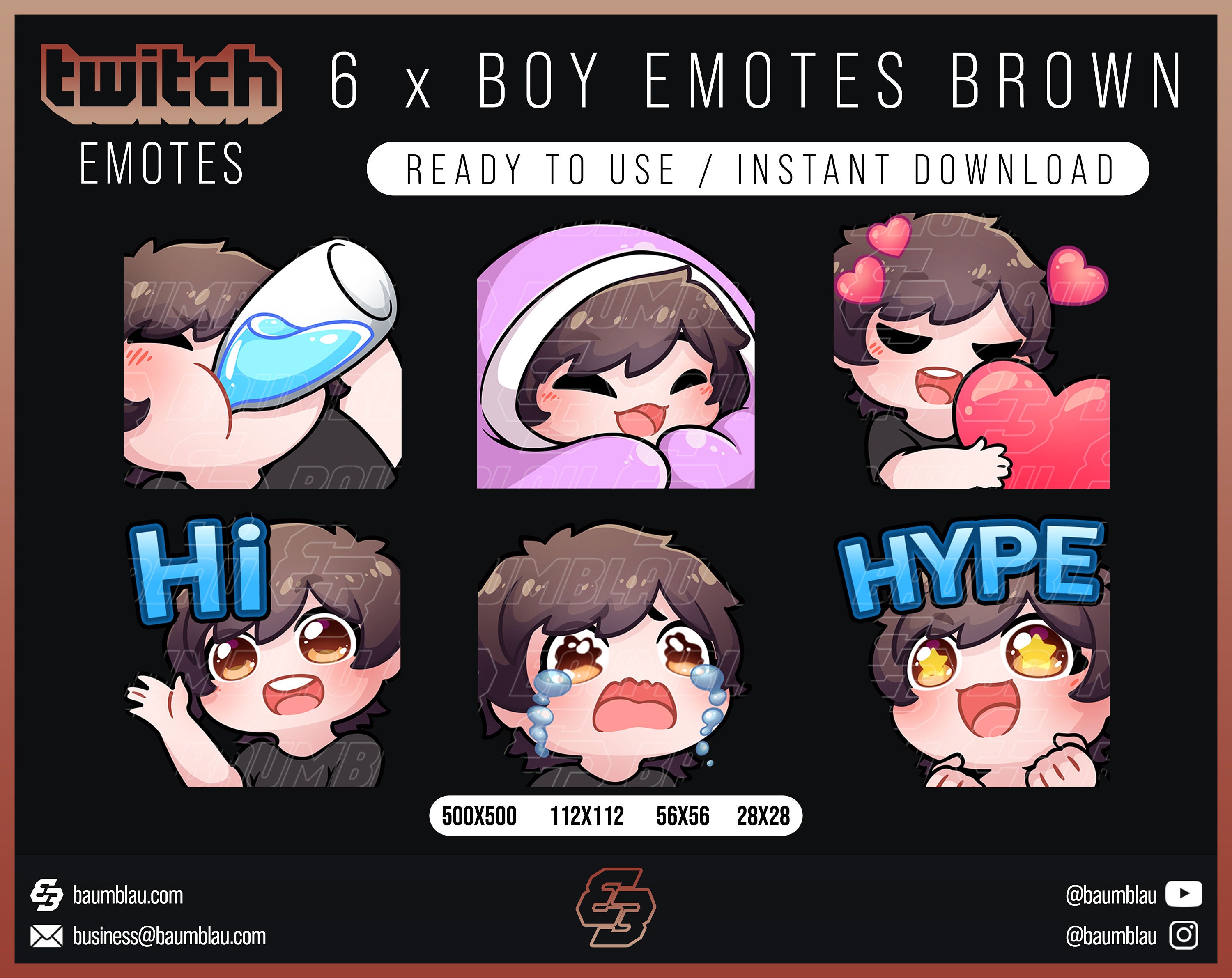 Twitch Emotes, Twitch Sub Emotes, Discord Emotes, Text Emotes, Boy ...