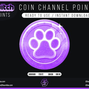 Twitch Emote - Pet Coin Emote (violet) | Twitch Emote/badge Coin Icon ...